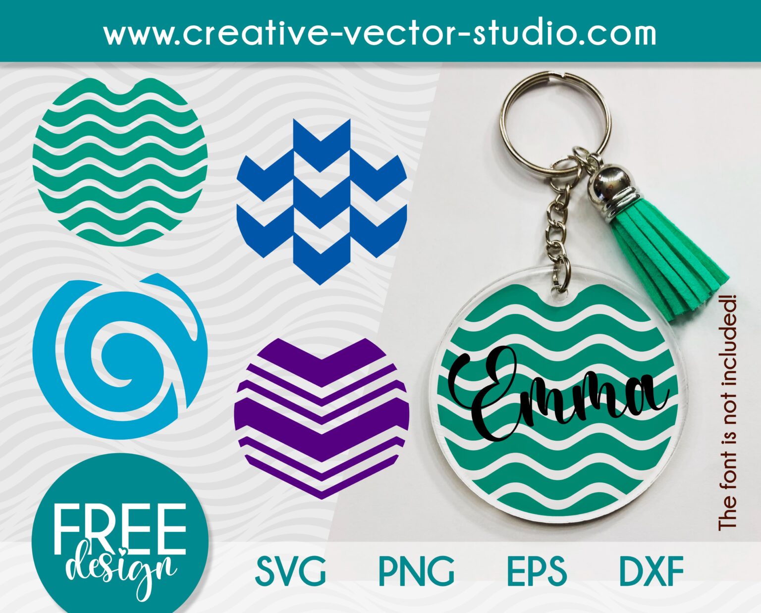 Free Circle Keychain Patterns SVG Creative Vector Studio