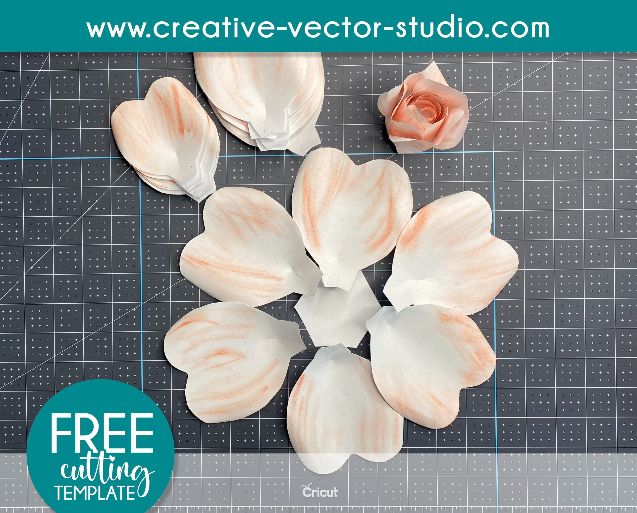 Free Giant Paper Rose Template Creative Vector Studio